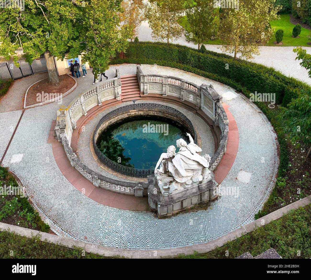 Donaueschingen, Germany - September 22, 2021: The source of the ...