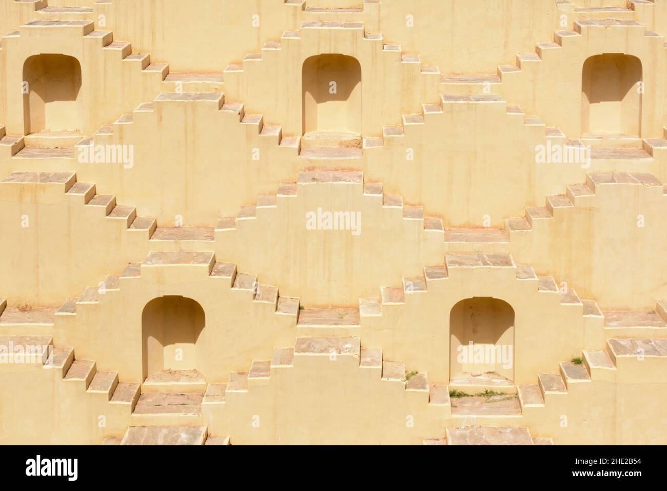 Step well for rain water near Amber Fort (or Amer Fort), Amer, near ...
