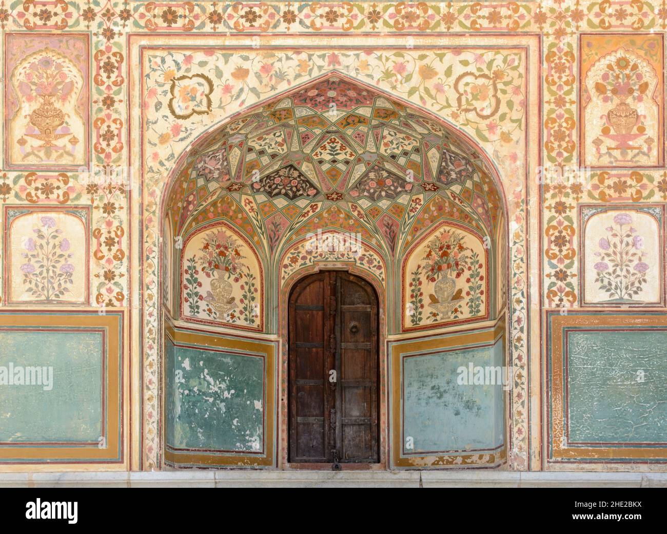 Ganesh Pol, or Ganesh Gate, is the main entrance to the palace at Amber ...