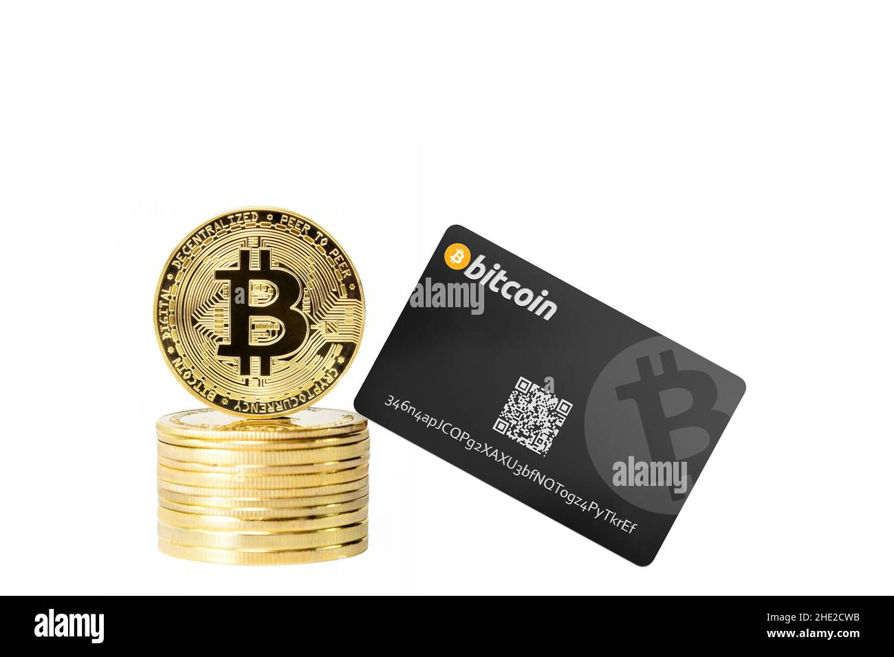 Gold silver bitcoin coins Cut Out Stock Images & Pictures - Alamy