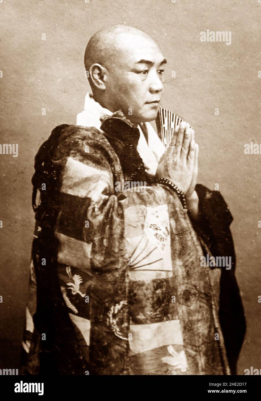 A Japanese priest, Victorian period Stock Photo - Alamy