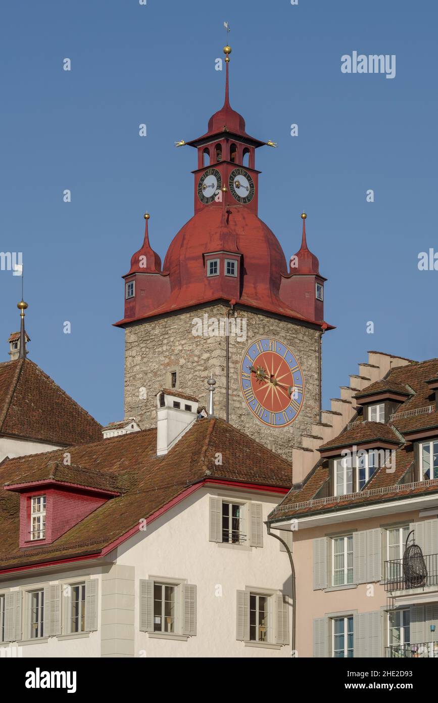 Town Hall and tower in Lucerne, Switzerland Stock Photo - Alamy