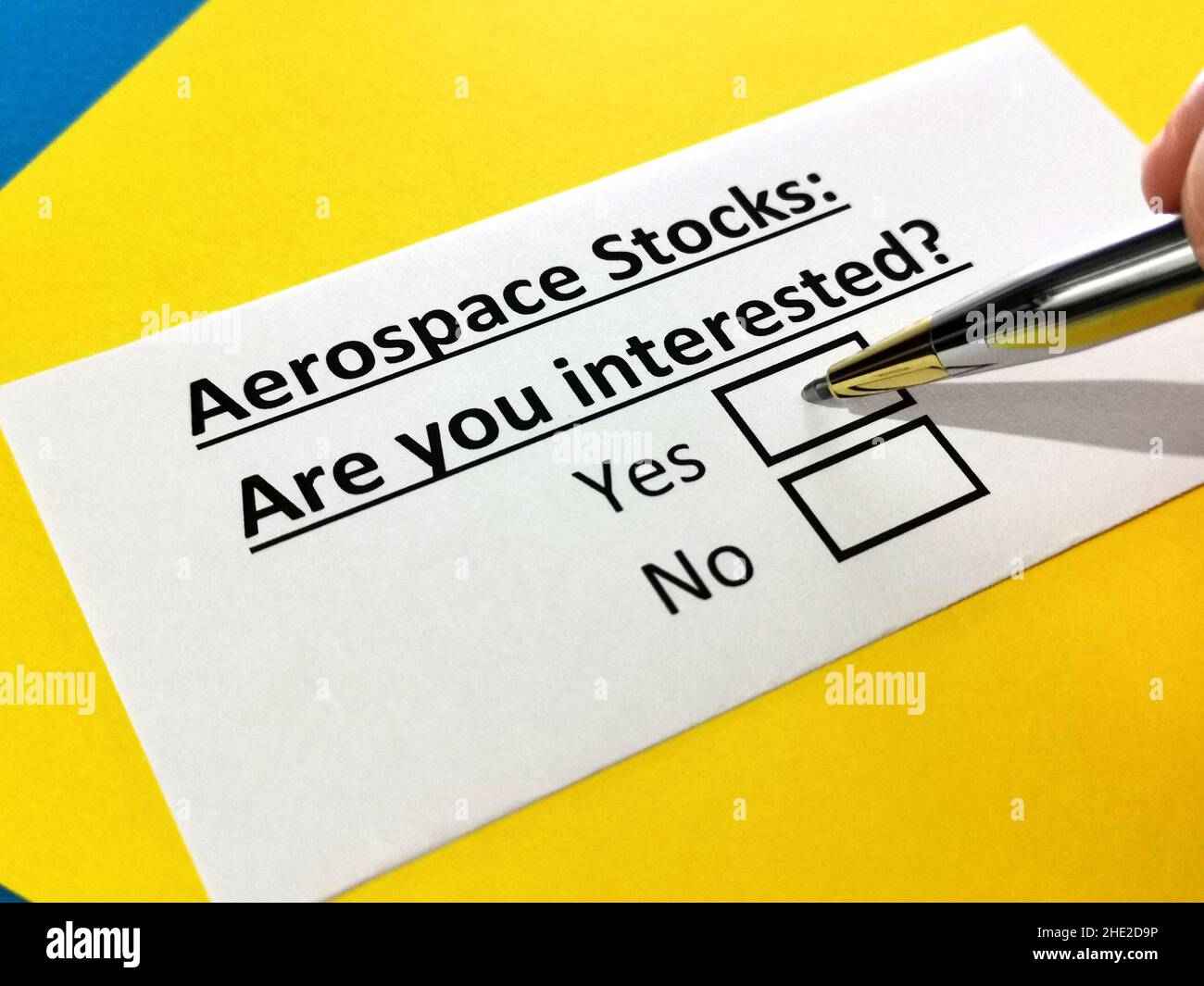 One person is answering question about aerospace stock Stock Photo - Alamy
