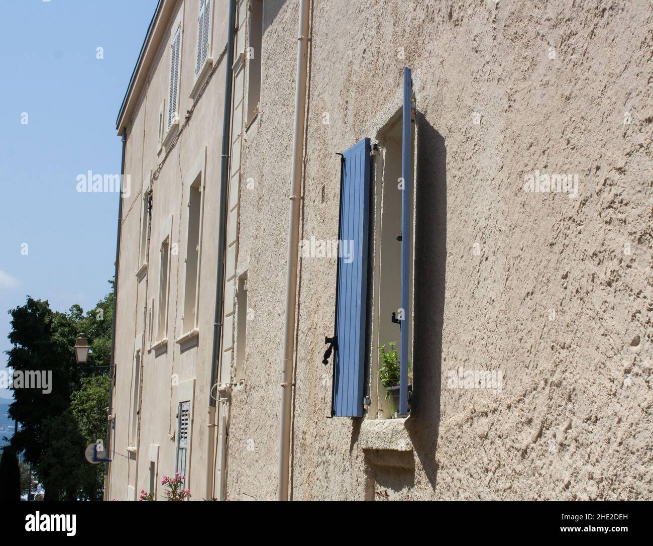 blue windows in the french riviera Stock Photo - Alamy