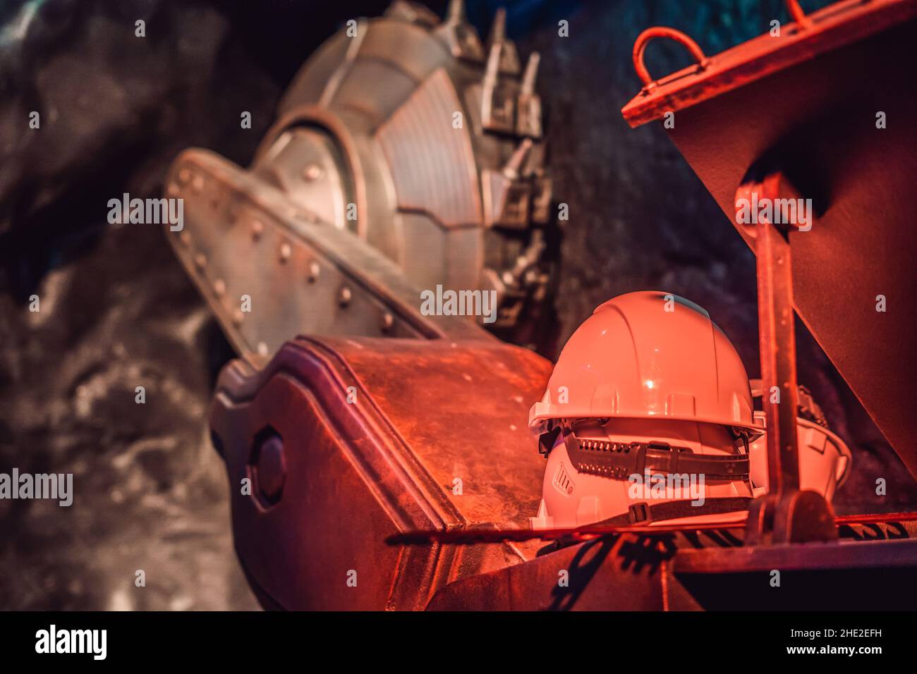 Coal mine. Coal mining in the mine. oal exploration and machine Stock ...