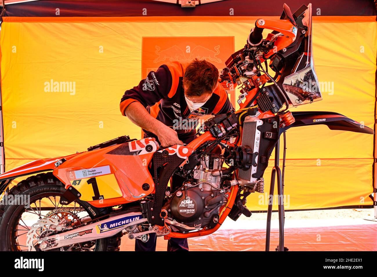 KTM atmosphere during the Rest Day of the Dakar Rally 2022 on January ...