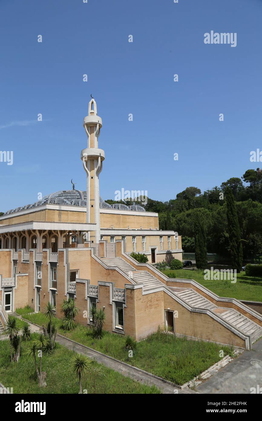 Rome, Italy - June 2019, Islamic Cultural Center And Grand Mosque of ...