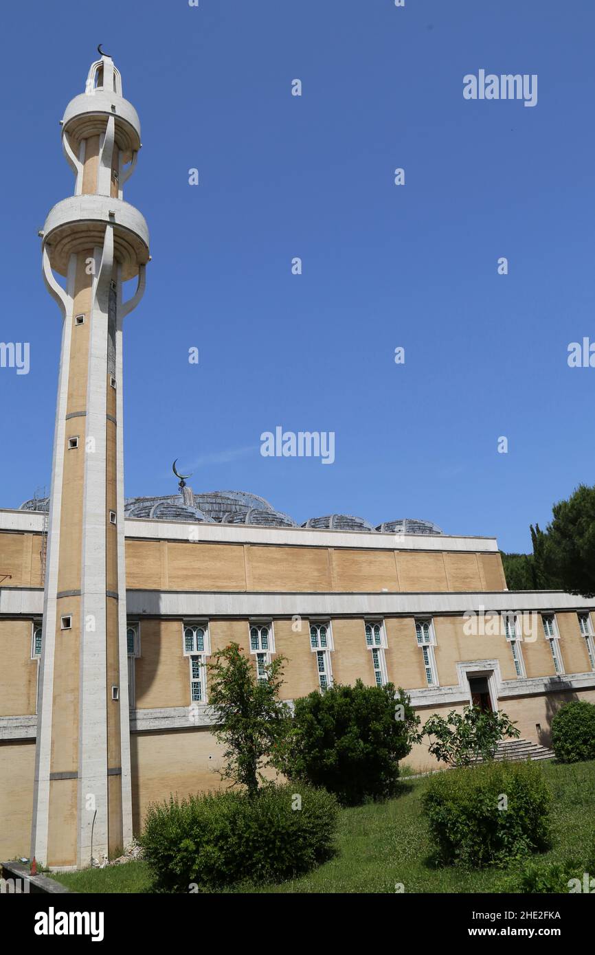 Rome, Italy - June 2019, Islamic Cultural Center And Grand Mosque of ...