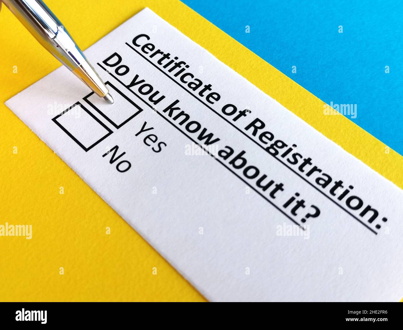 Certificate of registration hi-res stock photography and images - Alamy