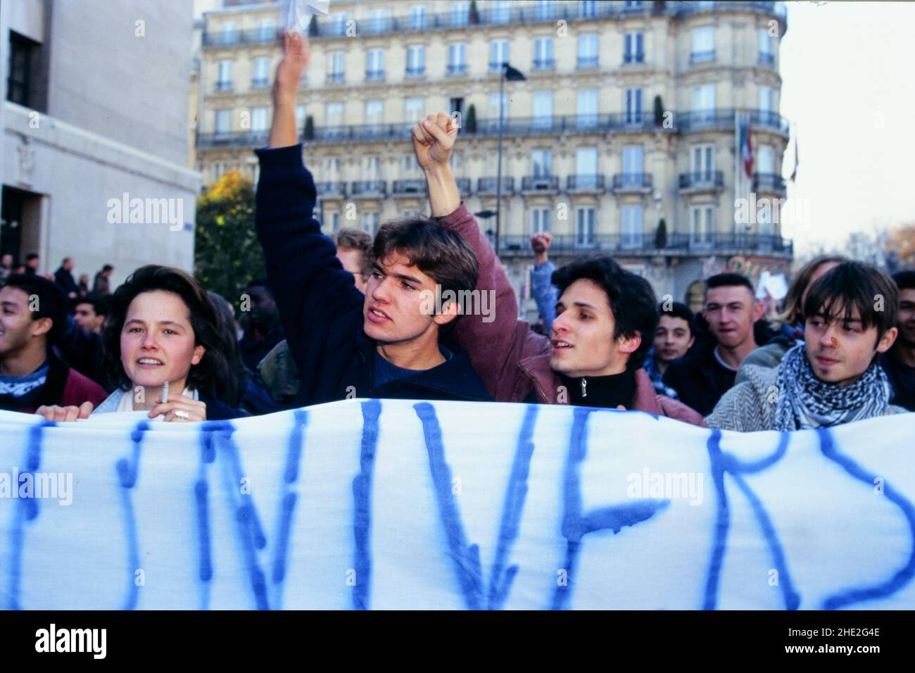 Archives 90ies: Students protest in Lyon, France, 1995 Stock Photo - Alamy