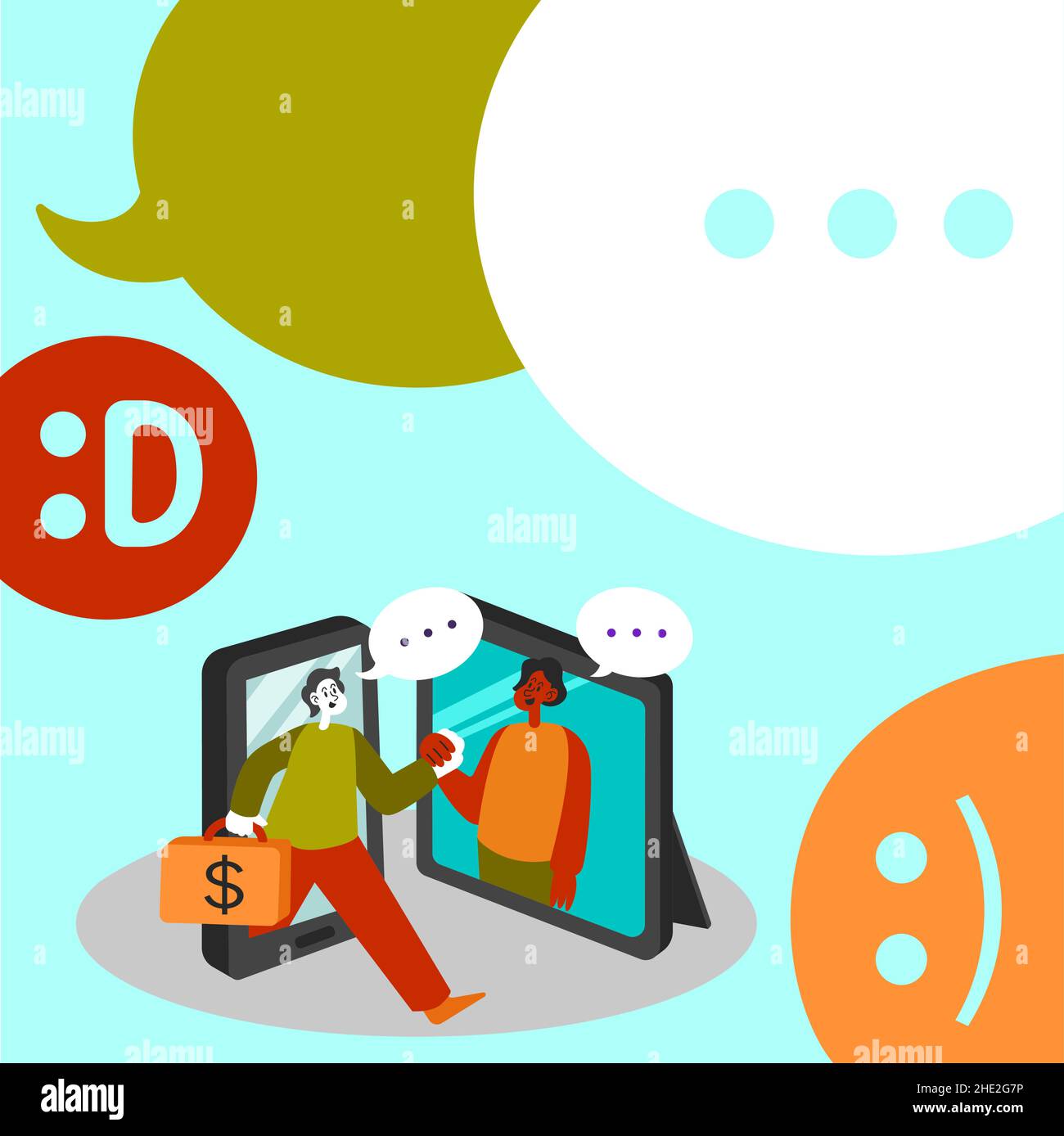 Two Colleagues Meeting Online Discussing Future Project Ideas ...