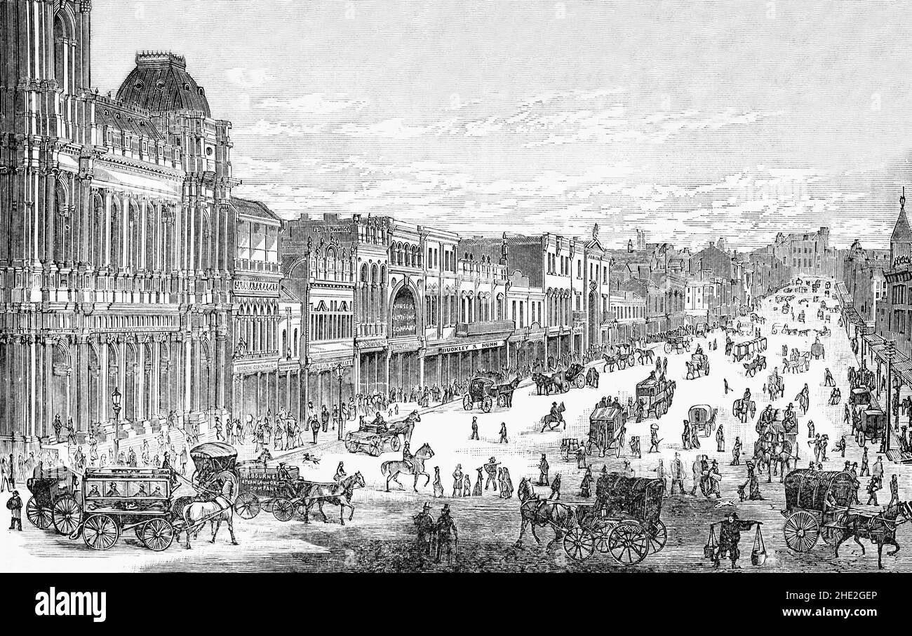 Victorian street scene drawing hi-res stock photography and images - Alamy