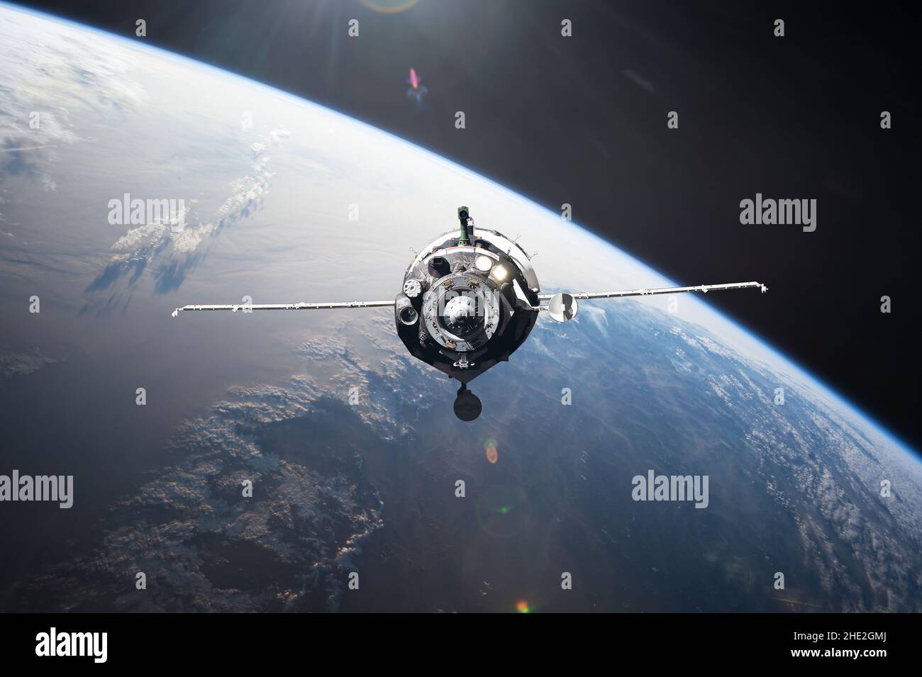 Earth observation by satellite launched into space. Elements of this ...