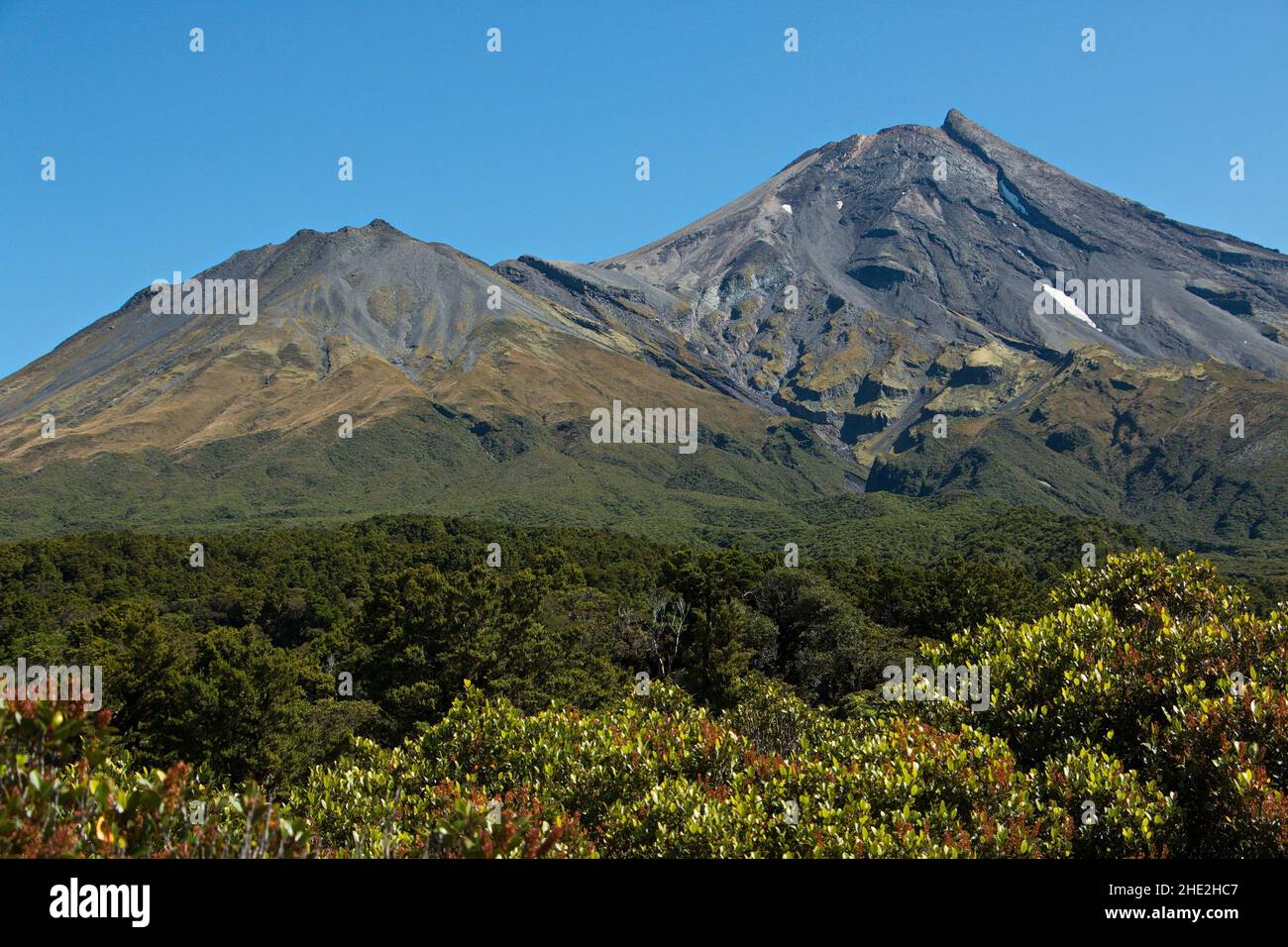 Mount Taranaki in Egmont National Park,Taranaki region on North Island ...