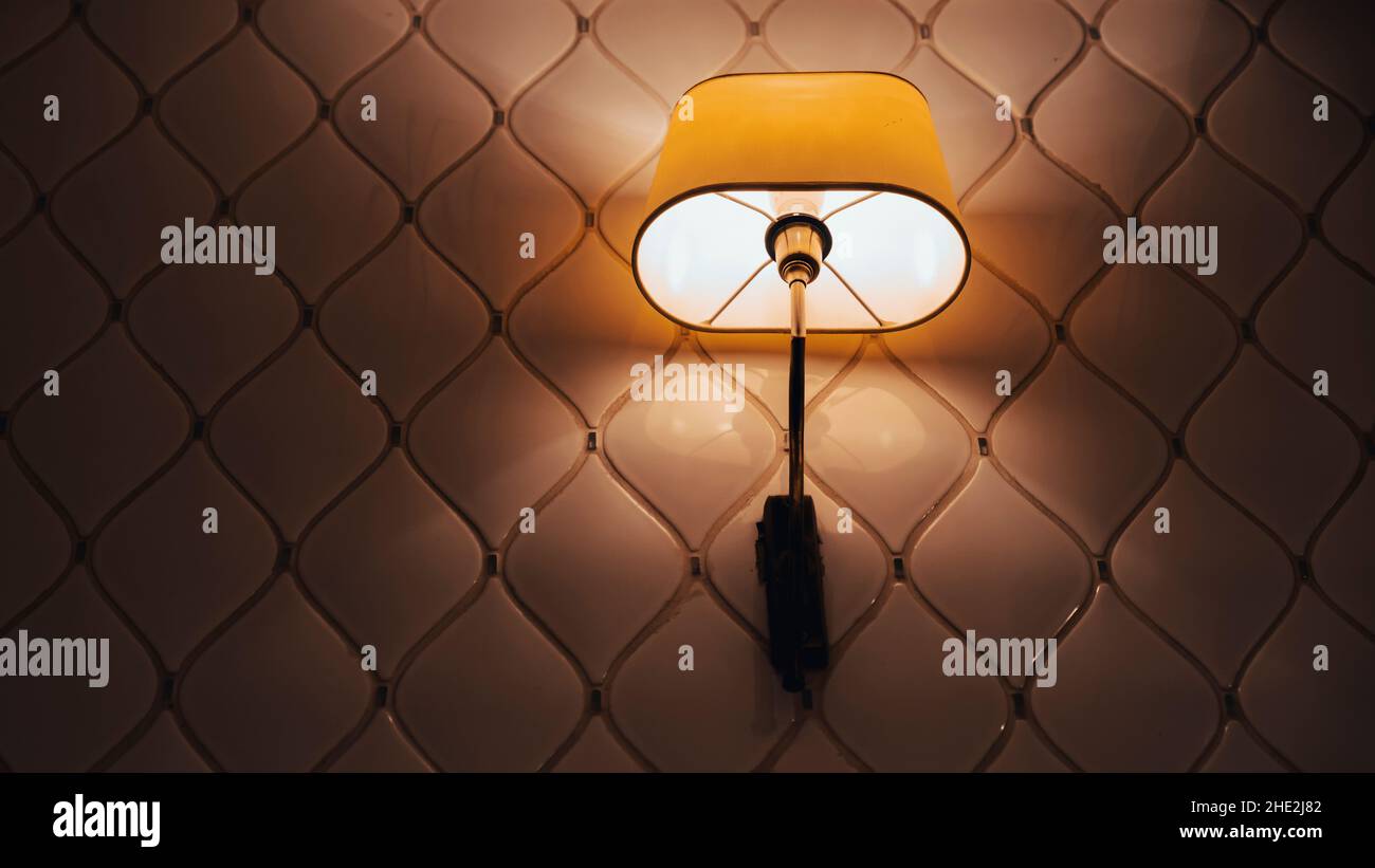 Night Light on wall. Front view Stock Photo - Alamy