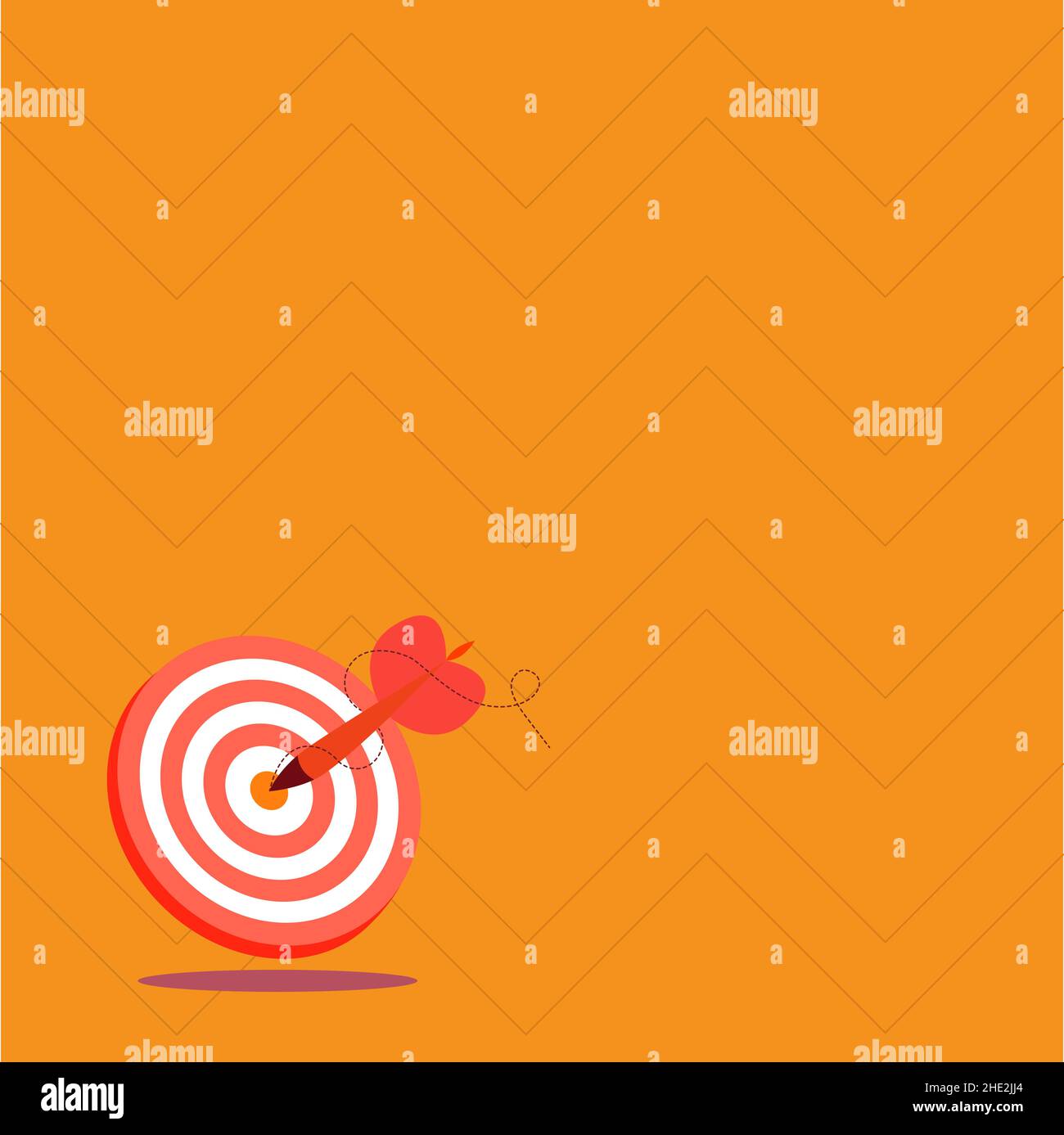Presenting Message Hitting Target Concept, Abstract Announcing Goal ...