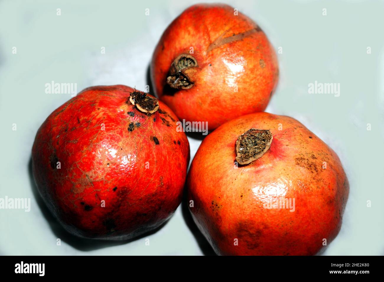 Pomegranate garnet fruit on isolated background. Ruby natural ...