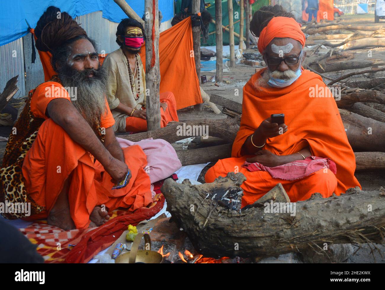 Sagar, India. 8th Jan 2022. Every year many Sadhus from all over India ...