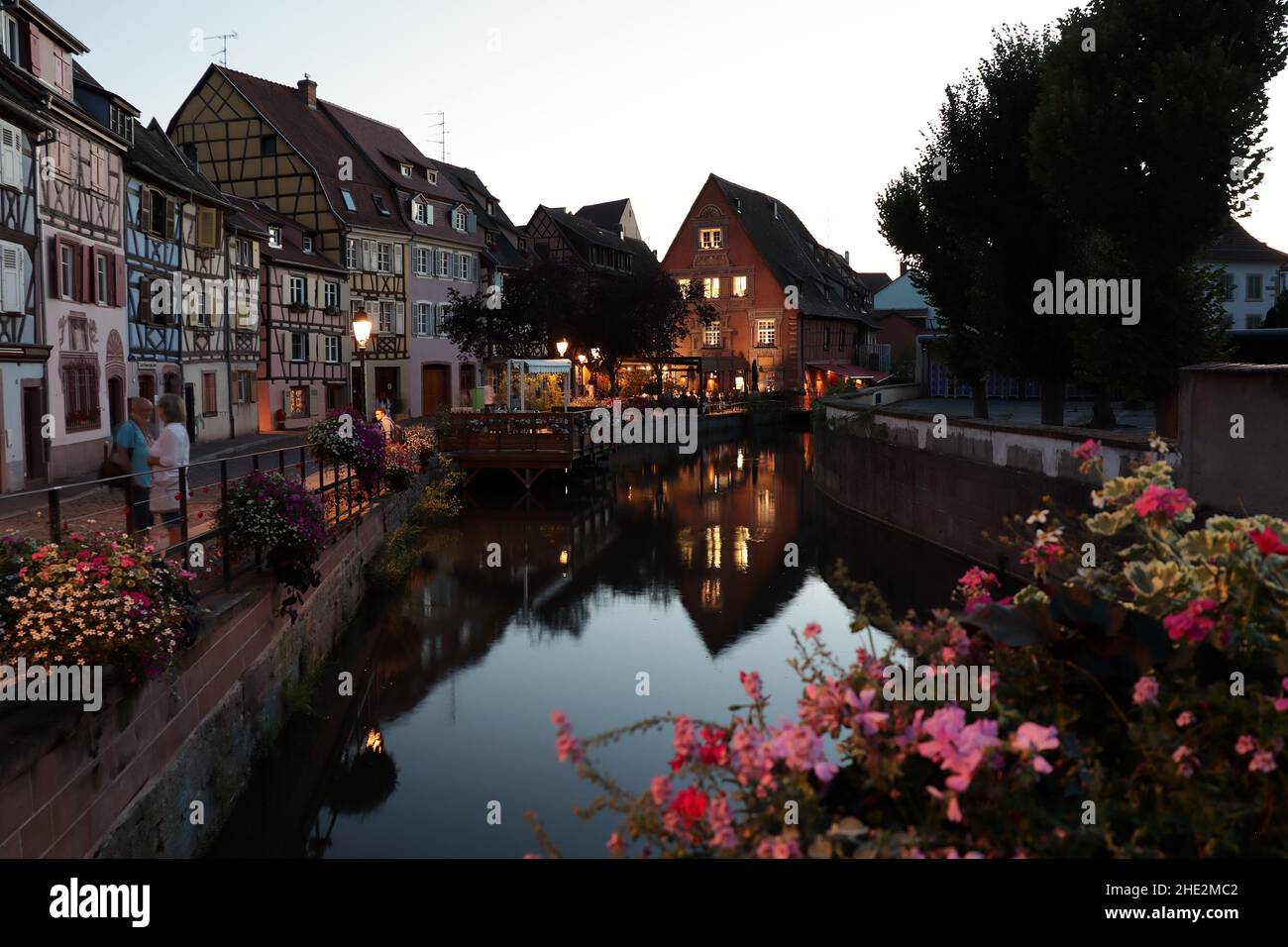 Summer evening in Colmar, Alsace, France Stock Photo - Alamy