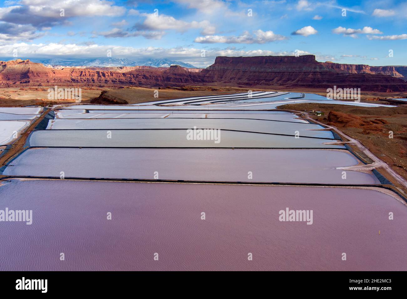 Colorful ponds of Pot Ash in a Utah mining operation Stock Photo - Alamy