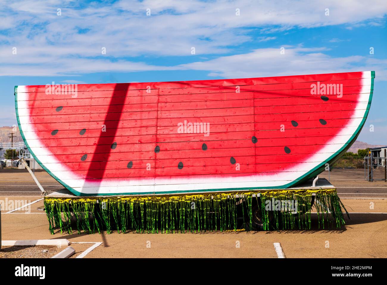 Colorful watermelon float; Melon Days; Green River; Utah; USA Stock ...