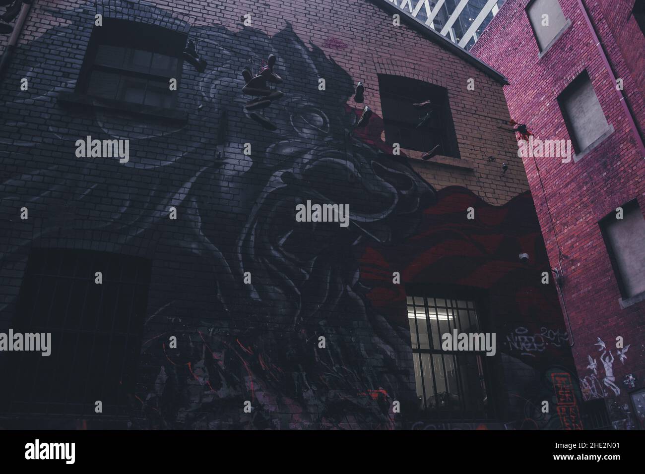 Dark scary street painting hi-res stock photography and images - Alamy