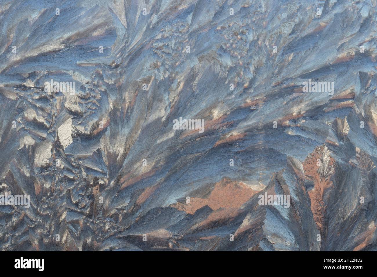 Ice Crystals on Glass. Abstract Ice design for background Stock Photo ...