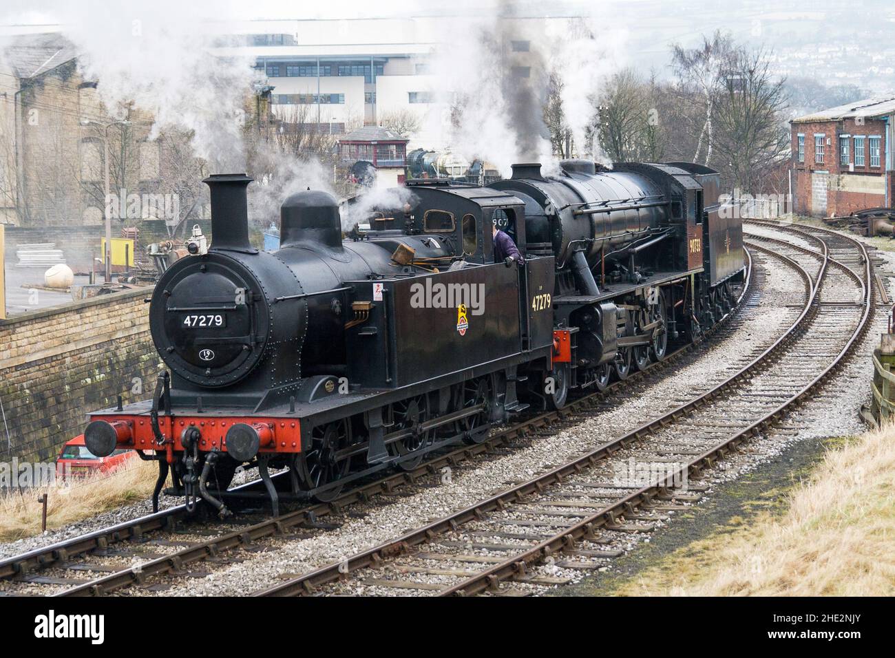 A steam train on the Keighley and Worth Valley Railway Stock Photo - Alamy