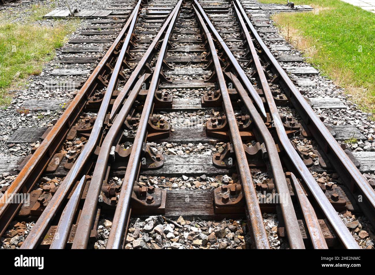 Converging track hi-res stock photography and images - Alamy