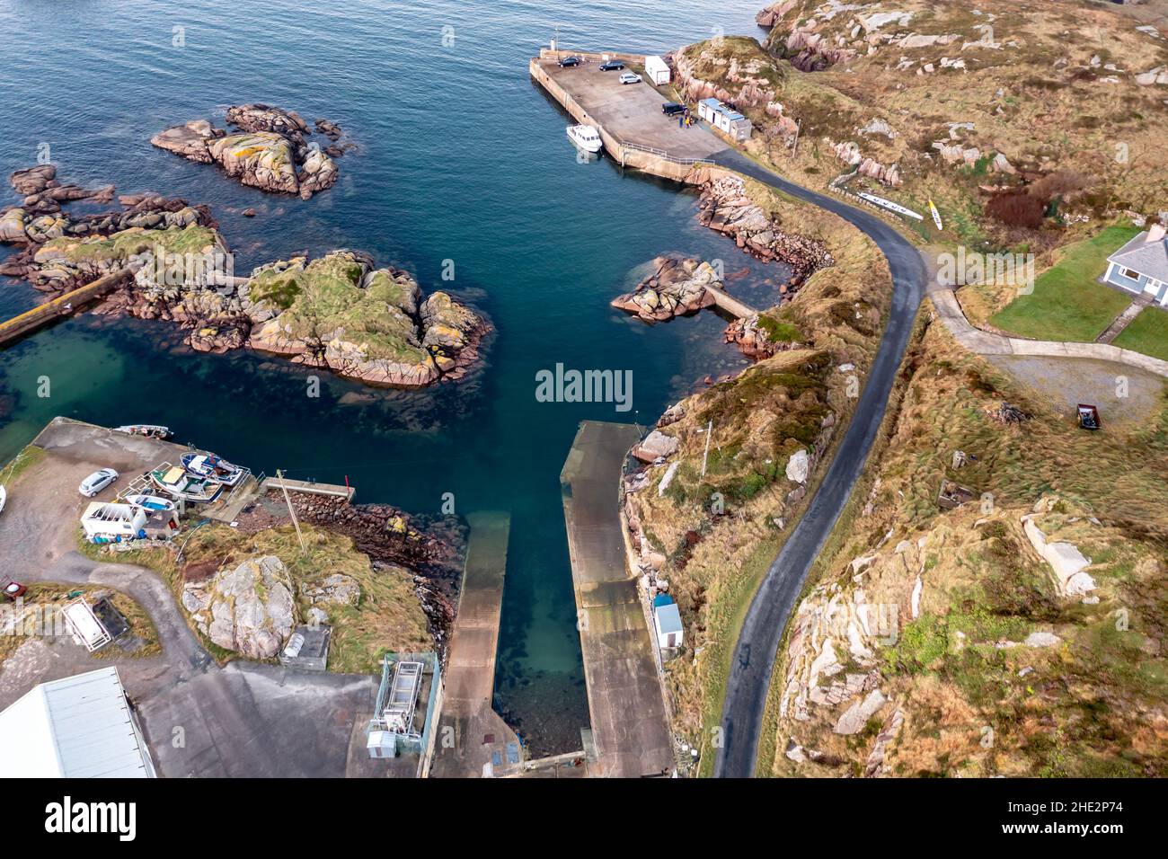 Aerial view of Kincasslagh in County Donegal - Ireland Stock Photo - Alamy