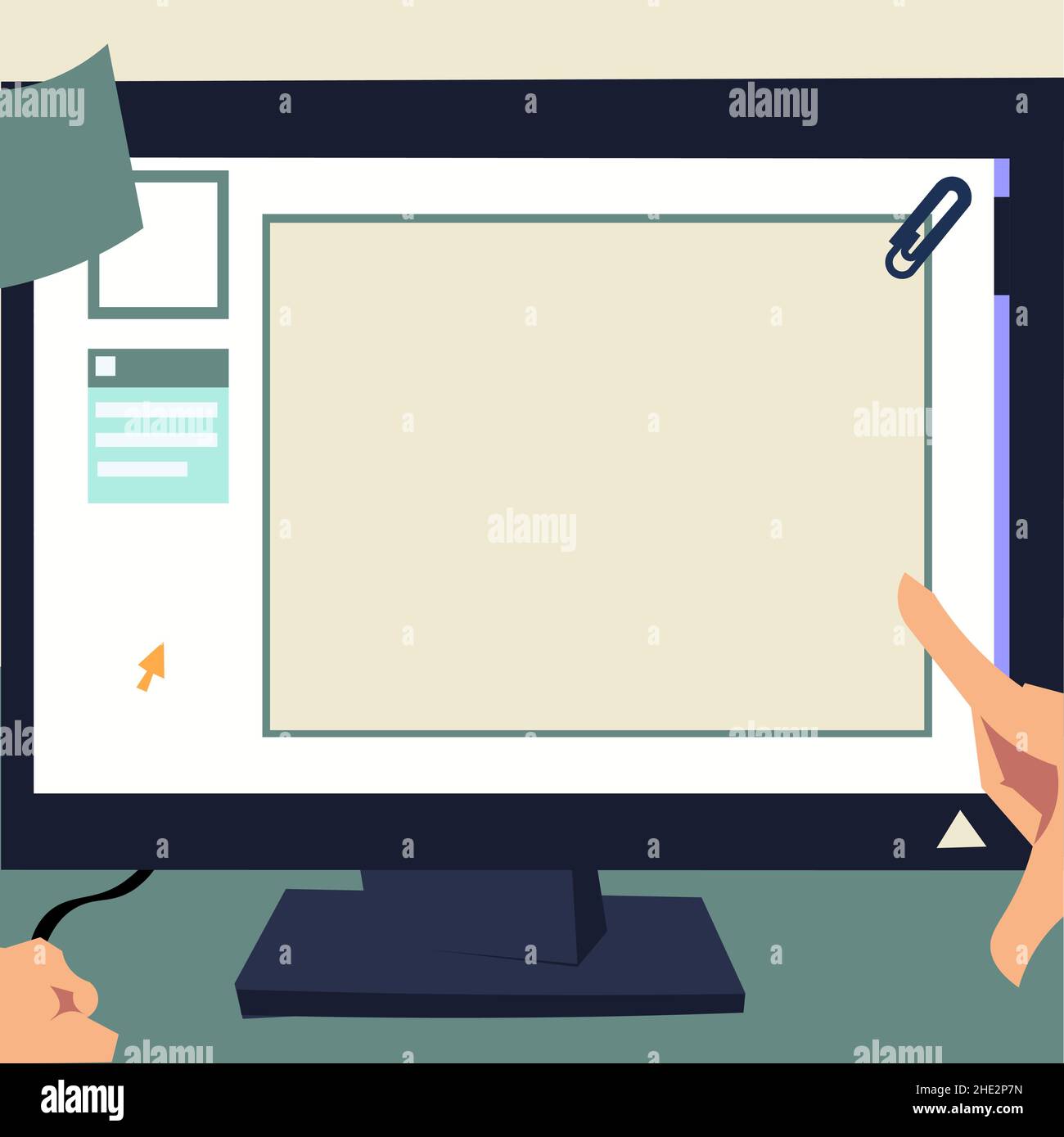 Hand Touching Screen Of Desktop Inside Web Browser Showing Recent ...