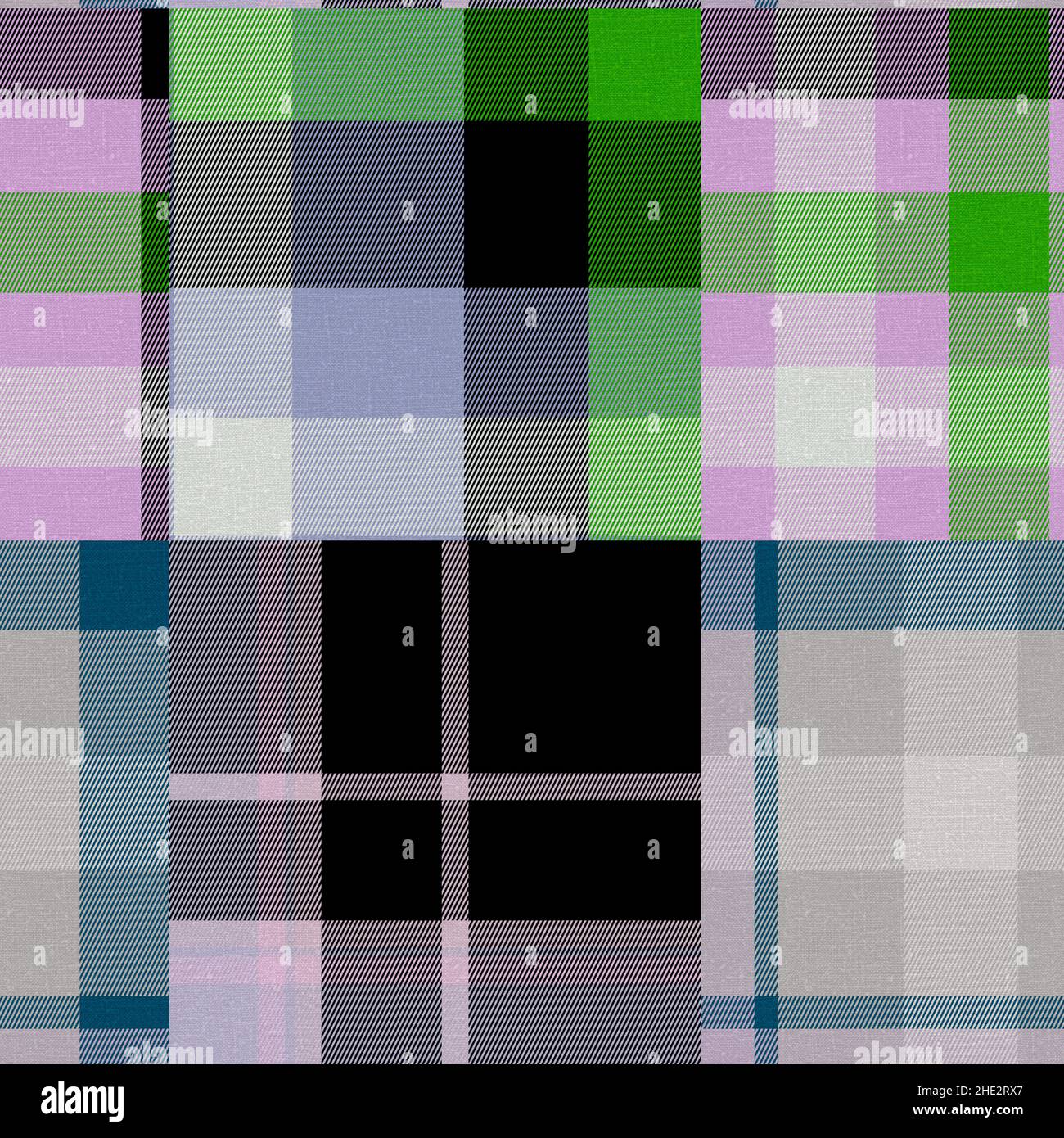 Seamless madras patchwork plaid cotton pattern. Tileable quilting ...