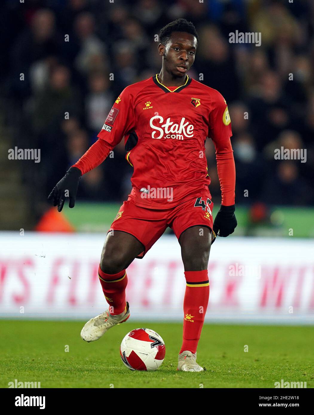 Watford's Kamil Conteh during the Emirates FA Cup third round match at ...