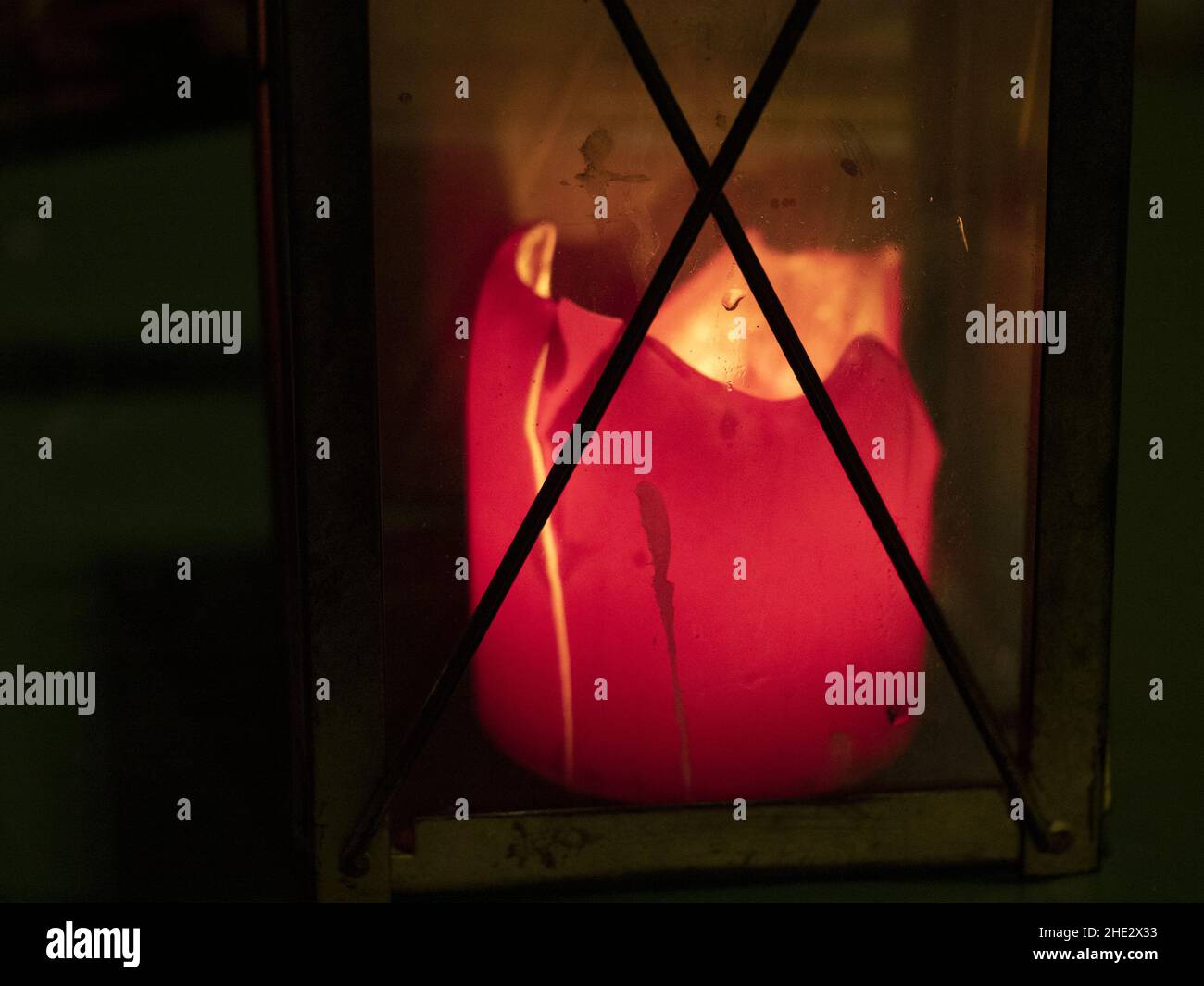 wax candle flame light on black background Stock Photo - Alamy