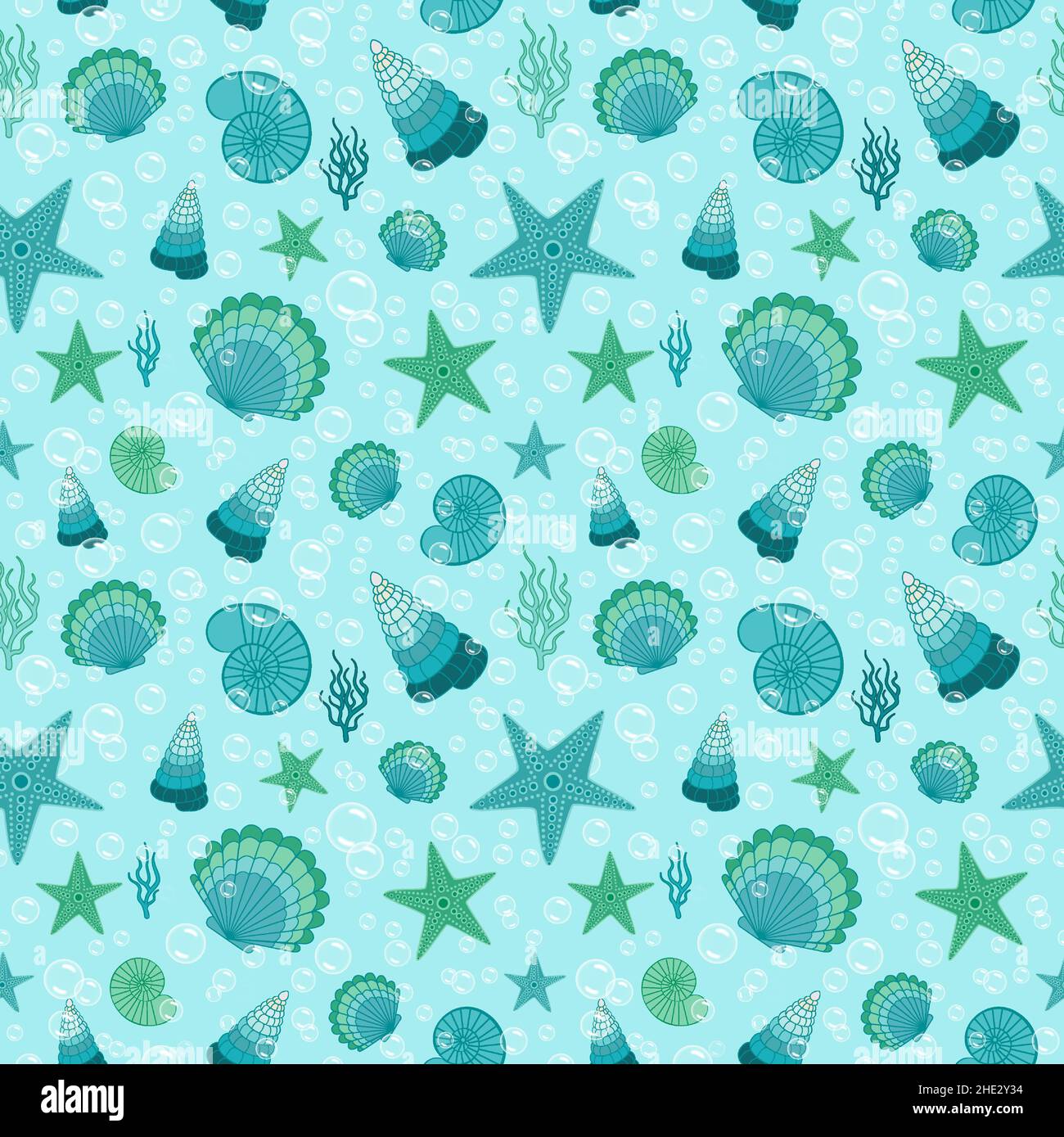 Whimsical seaweed pattern Stock Vector Images - Alamy