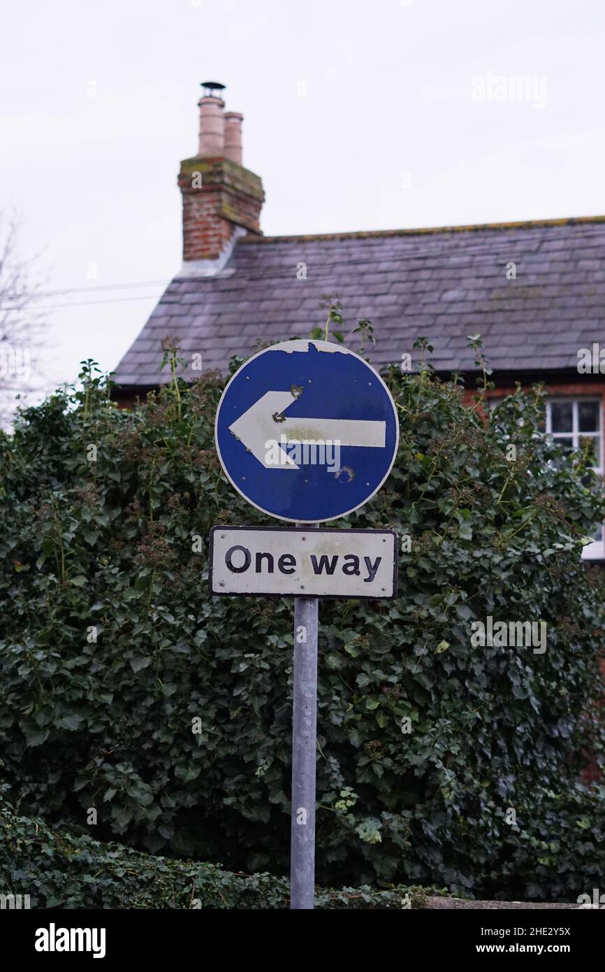 One Way Sign Uk High Resolution Stock Photography and Images - Alamy