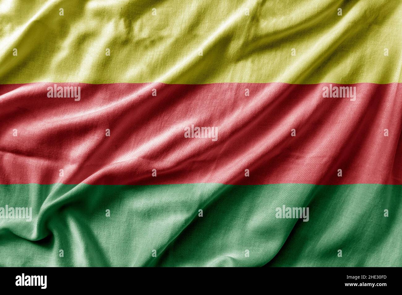 Waving detailed national country flag of Syrian Kurdistan Stock Photo ...
