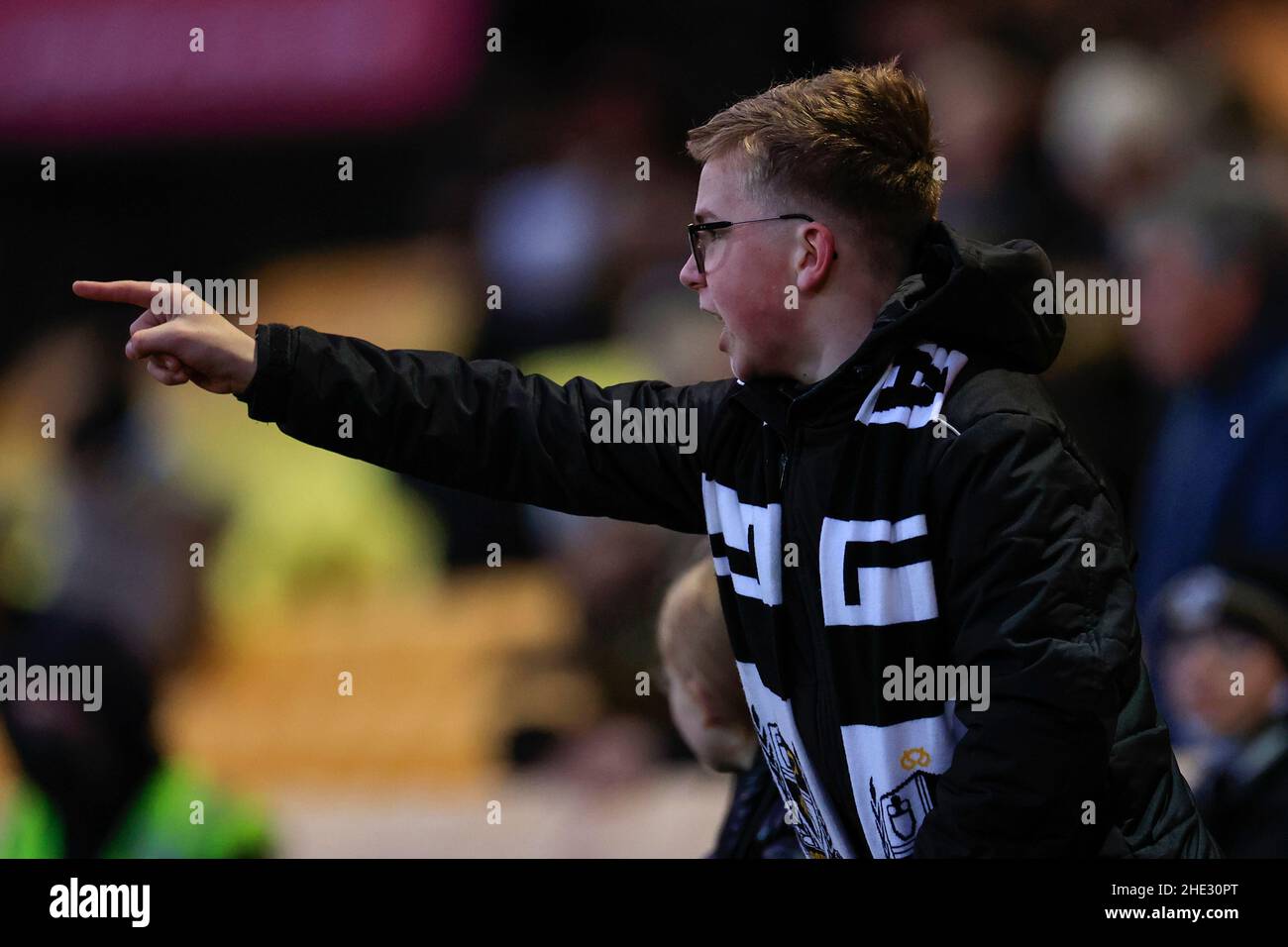 Young Port Vale fan supporting his team Stock Photo - Alamy