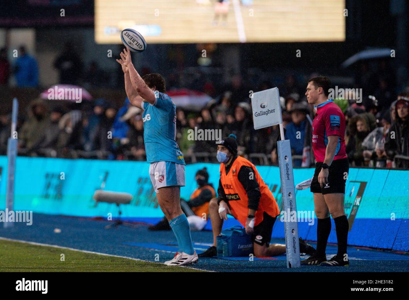 London, UK. 04th Jan, 2022. Jack Singleton #2 of Gloucester Rugby line ...