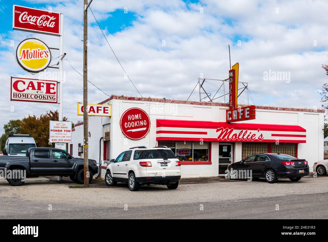 Mollie's Cafe; Snowville; northern Utah; USA Stock Photo - Alamy