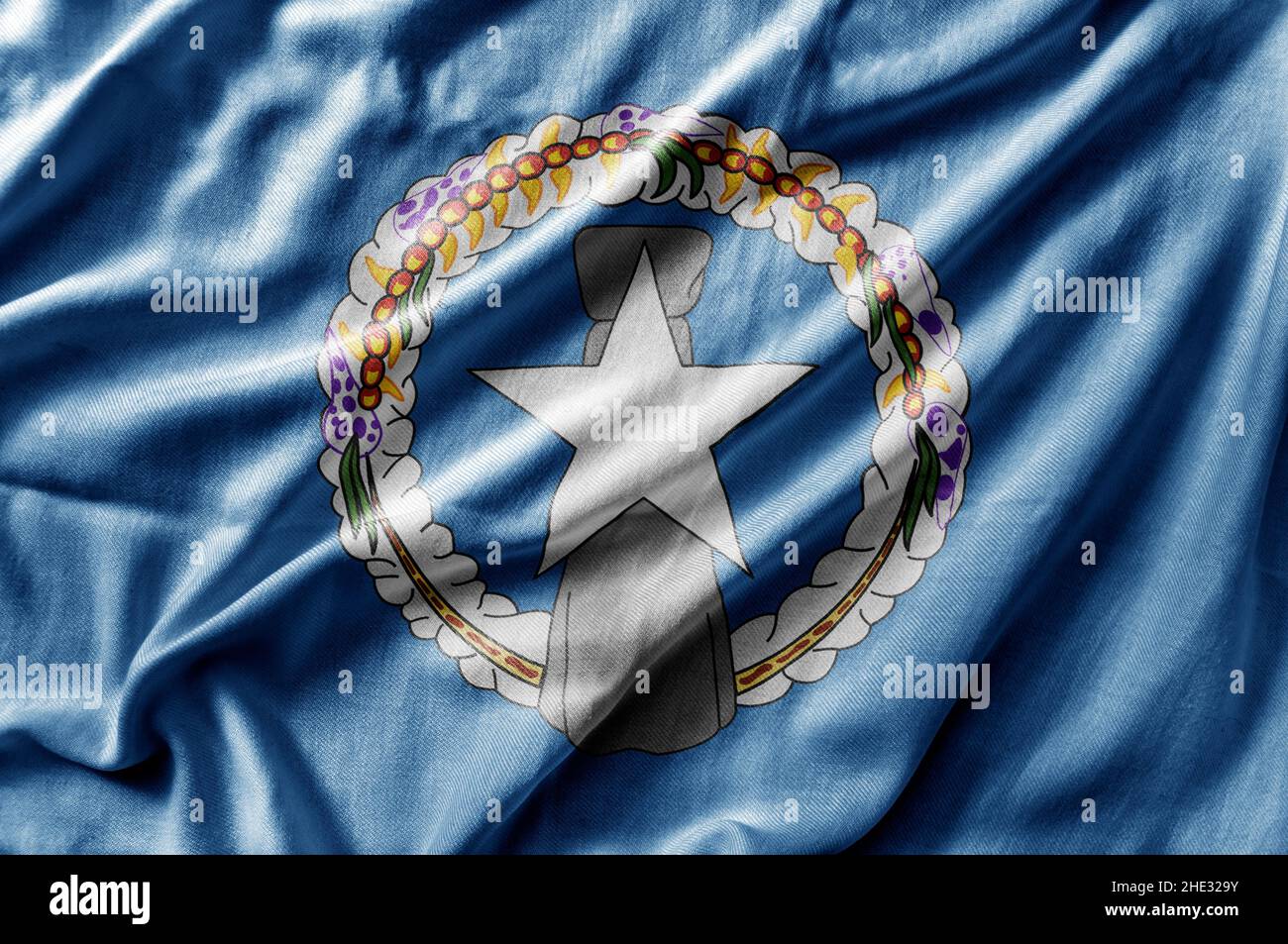 Waving detailed national country flag of Northern Mariana Islands Stock ...