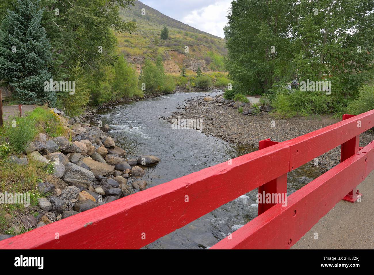 The Eagle River in downtown Minturn, CO Stock Photo - Alamy