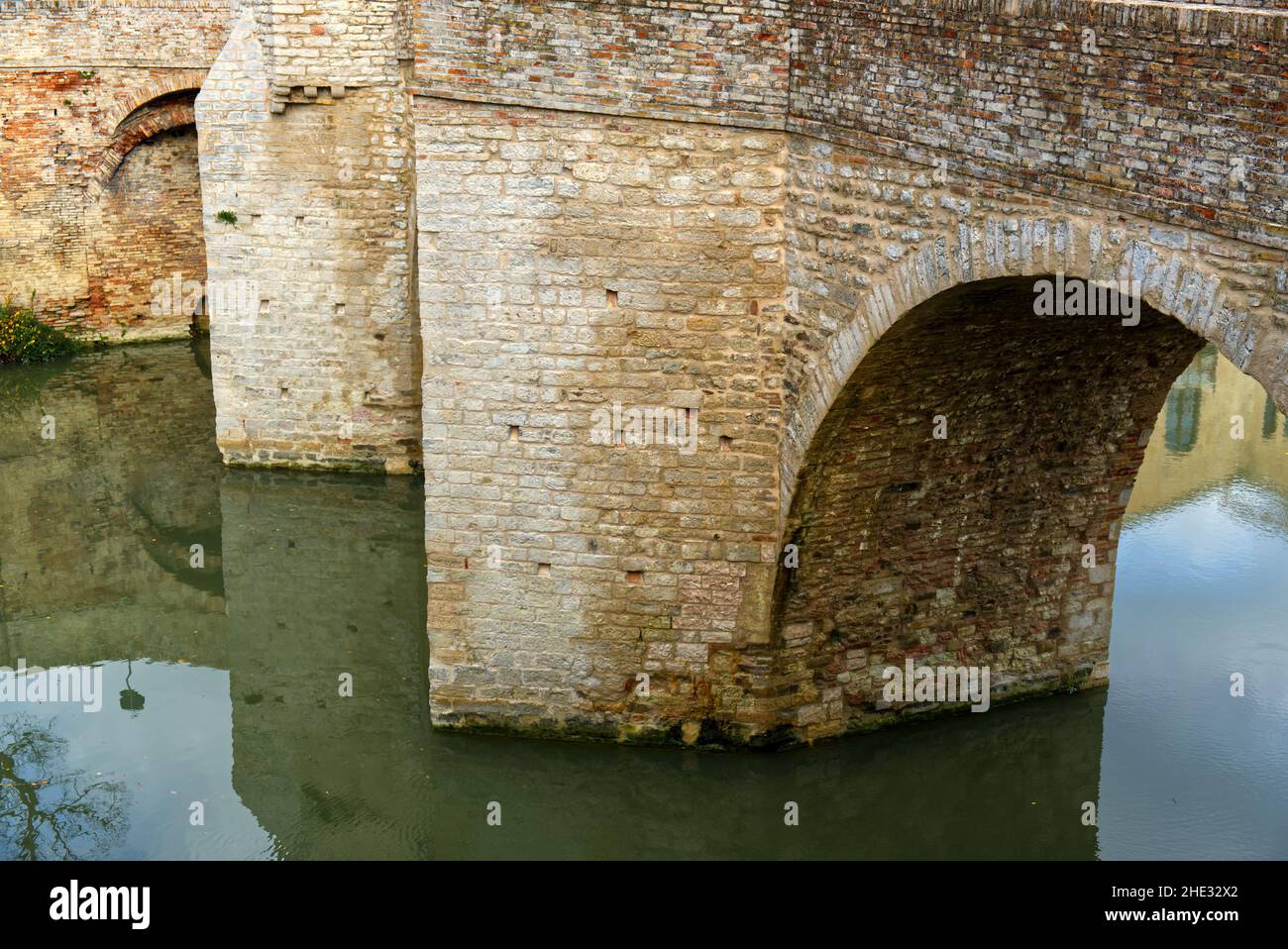 detail of the cutwaters of a Roman river bridge dating back to more ...