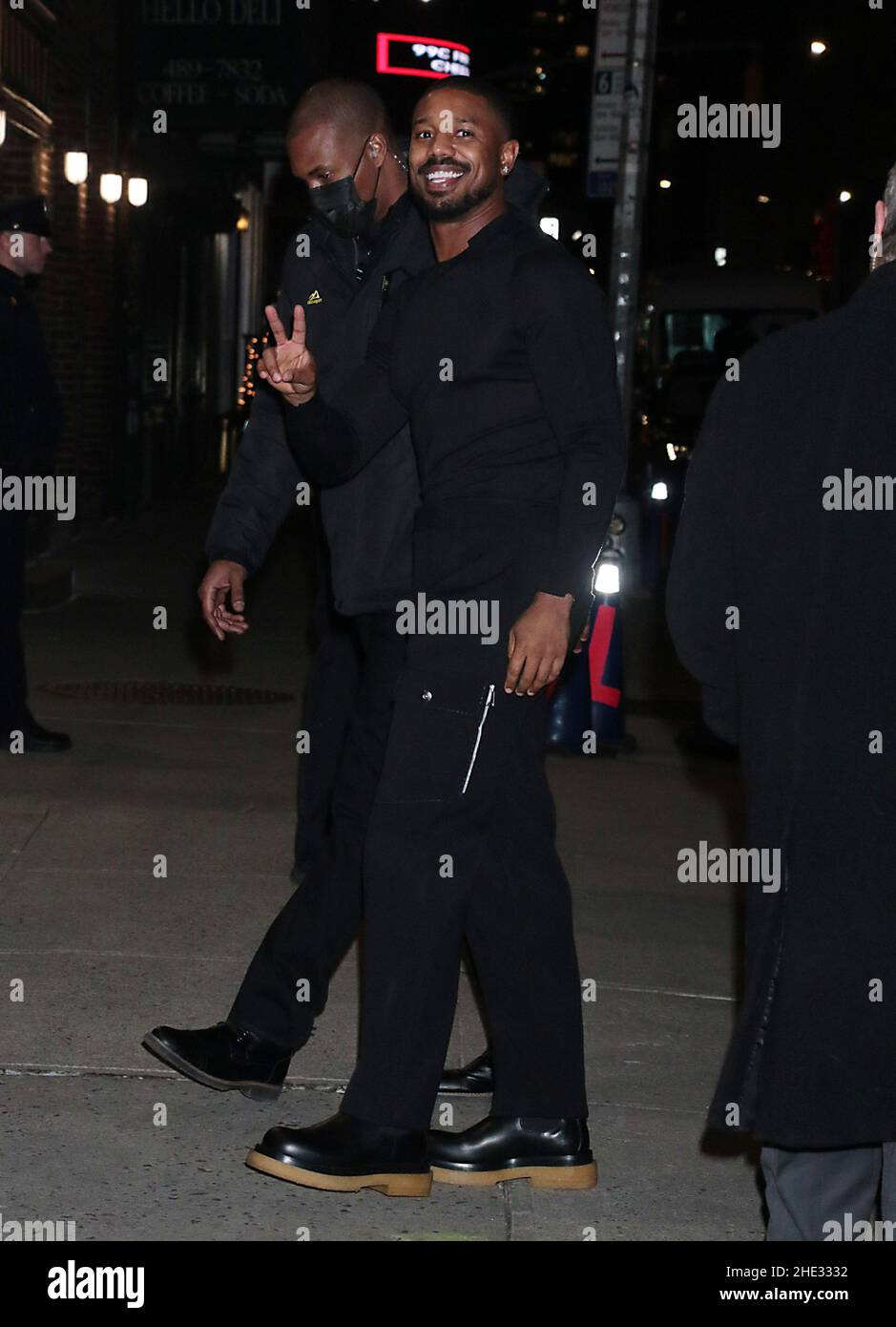 New York - NY - 20211209 Michael B. Jordan outside the studios of The ...