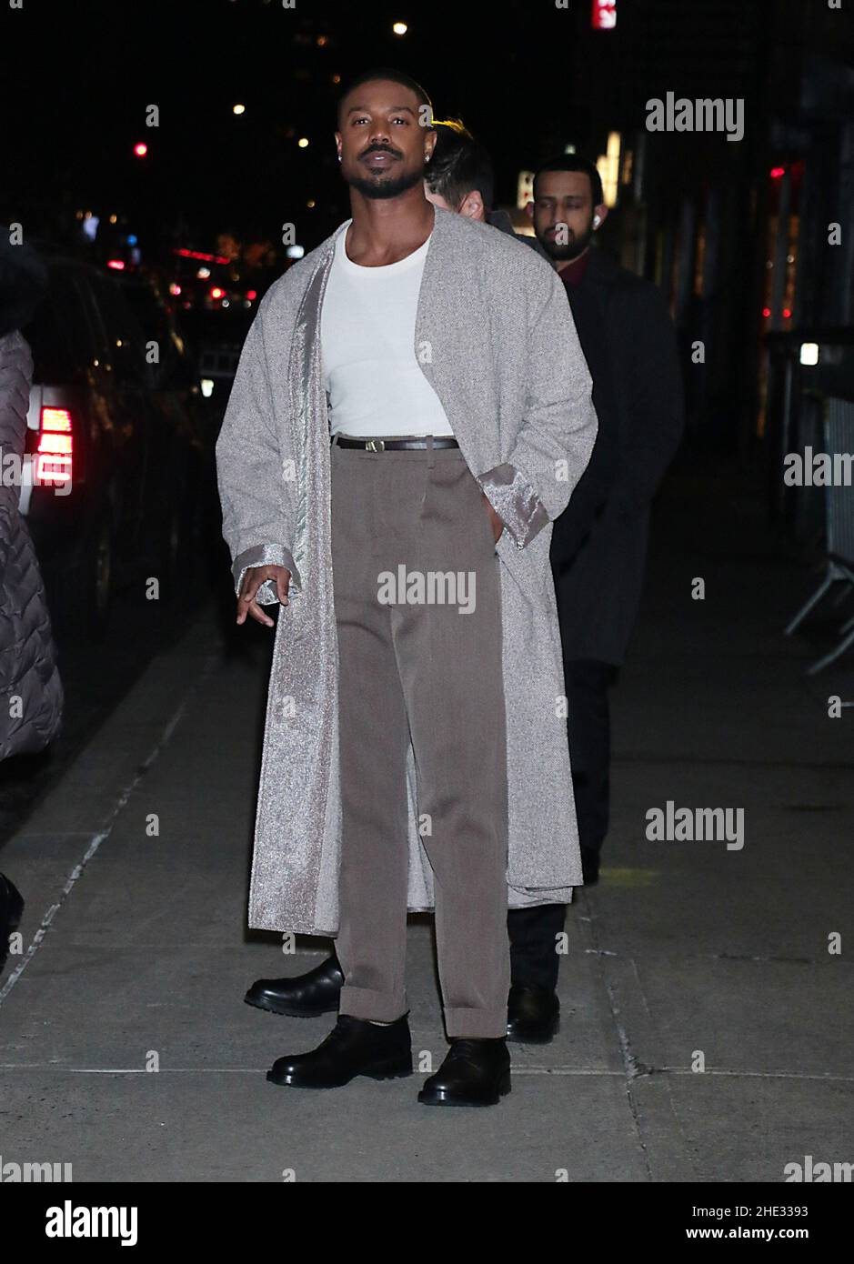 New York - NY - 20211209 Michael B. Jordan outside the studios of The ...