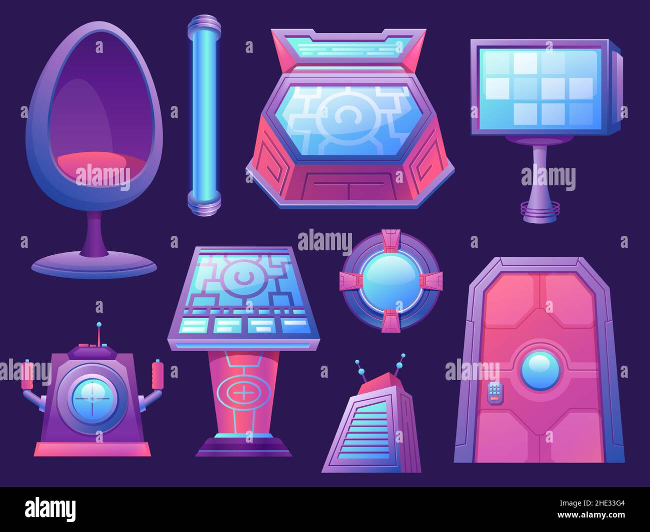 Space crew inside rocket Stock Vector Images - Alamy