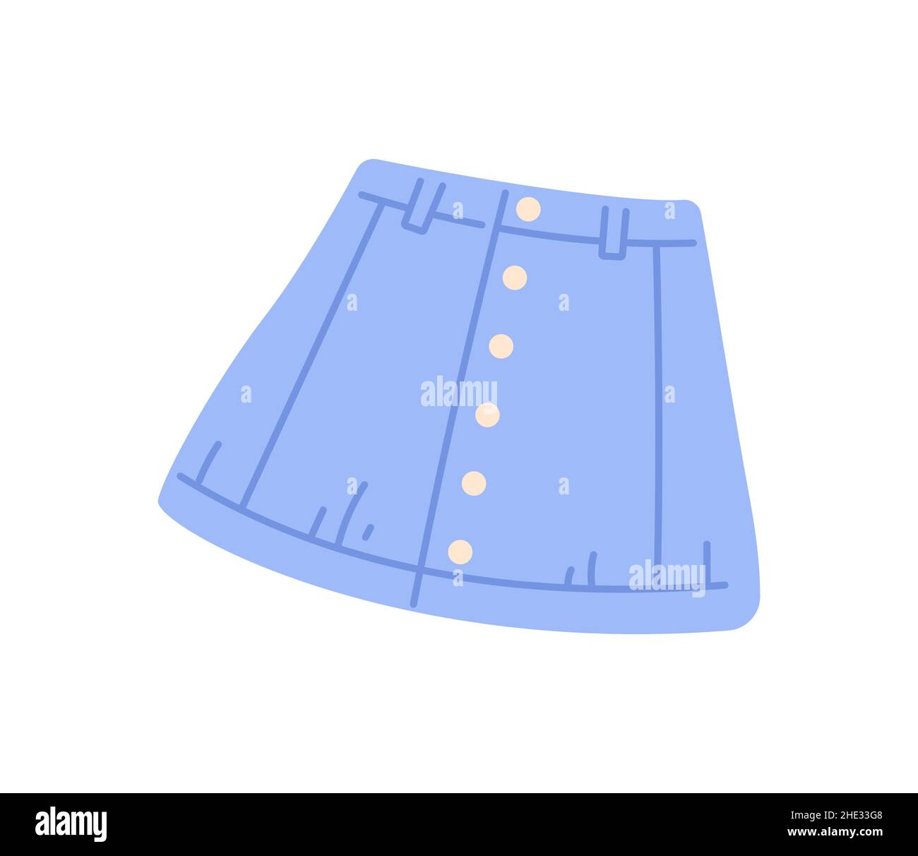 Jeans mini skirt Stock Vector Images - Alamy