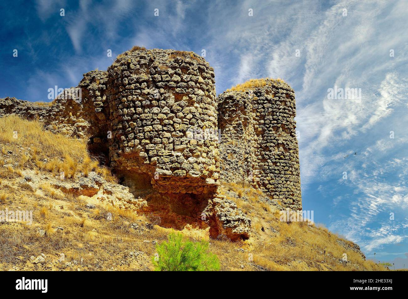 Castle of Fuentes in the Sierra de Almenara, Cuenca - Spain Stock Photo ...