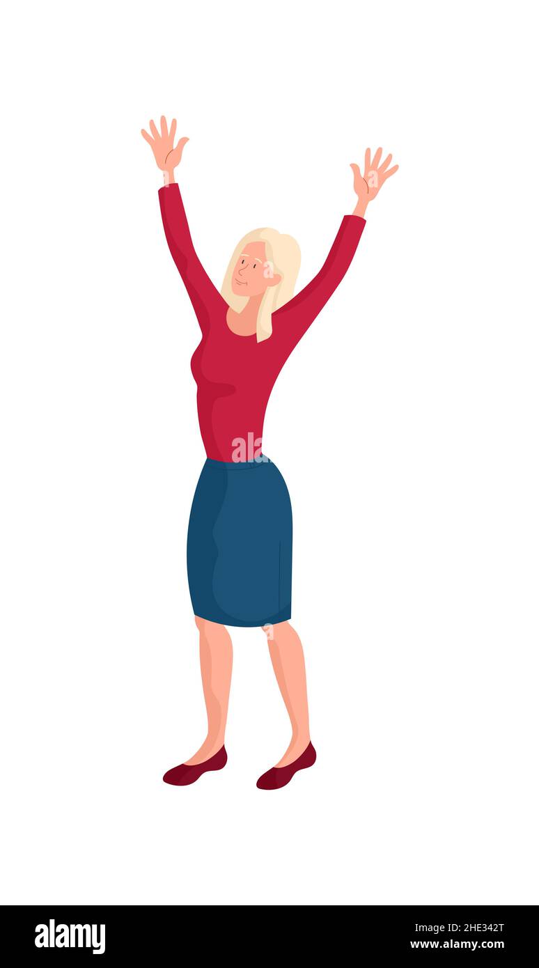 Hand up woman Stock Vector Image & Art - Alamy