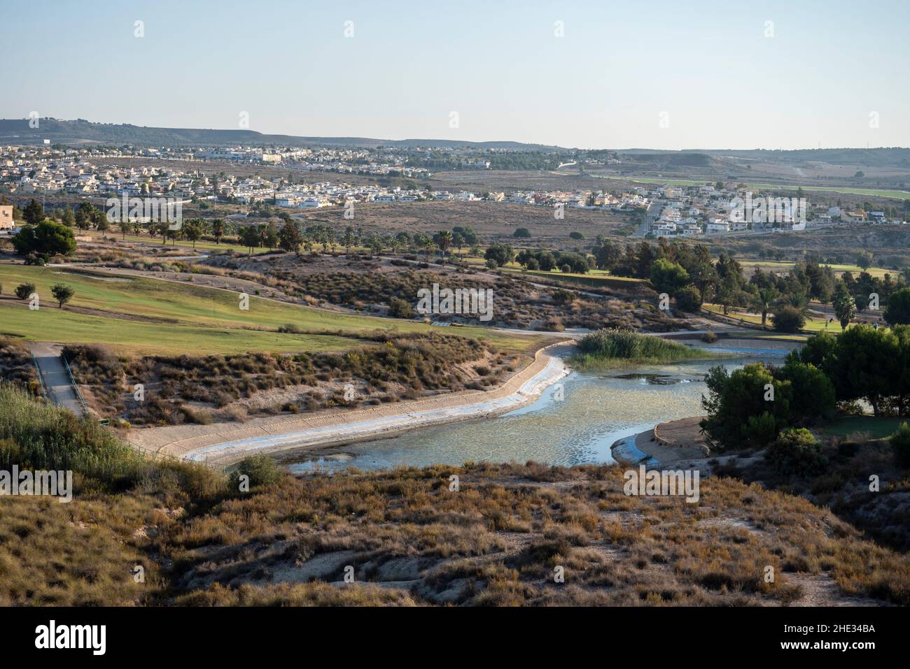Camposol Golf, golf course from above. Situated within the town of ...
